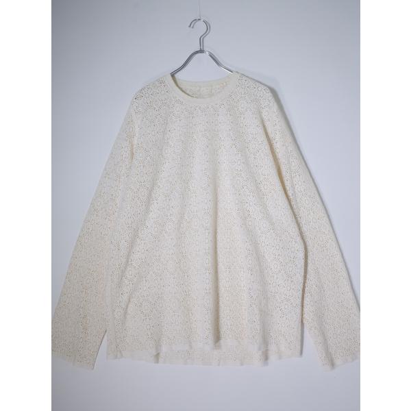 【ブランド】CORNERSTONEコーナーストーン【アイテム】2023AW SHORT PULLOVERS カットワークプルオーバーニット【サイズ】サイズ[48] 身幅約63cm/着丈約75cm/裄丈約97cm【カラー】オフホワイト【素材】...