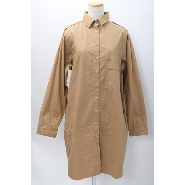 【ブランド】アパルトモンL'Appartement【アイテム】エポレット付きBIGオーバーワンピース【サイズ】サイズ[フリー] 肩幅約39cm/身幅約59cm/着丈約99cm/袖丈約62cm【カラー】ベージュ【素材】コットン100％【状態】...
