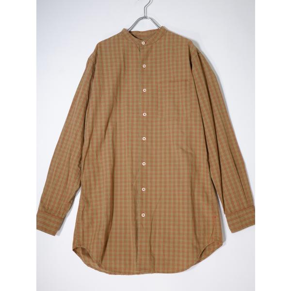 【ブランド】Engineered Garments/エンジニアードガーメンツ【アイテム】INTERMEDIATES バンドカラーチェックロングシャツ【サイズ】サイズ[S] 肩幅約45cm/身幅約54cm/着丈約86cm/袖丈約62cm【カラ...