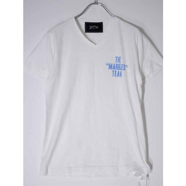 【ブランド】Marblesマーブルズ【アイテム】2017SS VネックロゴTシャツ新品【サイズ】サイズ[S] 肩幅約38cm/身幅約44cm/着丈約59cm/袖丈約16cm【カラー】白【素材】コットン100％【状態】N:新品<br&g...