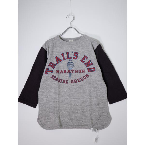 【ブランド】WAREHOUSEウエアハウス【アイテム】Lot.4800 7分袖ベースボールTシャツ TRAIL'S END【サイズ】サイズ[S] 肩幅約40.5cm/身幅約45cm/着丈約59cm/袖丈約39cm【カラー】グレー|ブラック【...