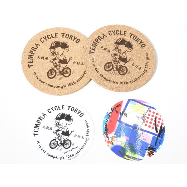 【ブランド】tempra(gearholic)【アイテム】×ジェリーマルケス(ジェリー鵜飼)　tempra cycle 10th Anniversary コースター2枚 ステッカー2枚セット新品【サイズ】サイズ[-] 直径約10cm【カラー...