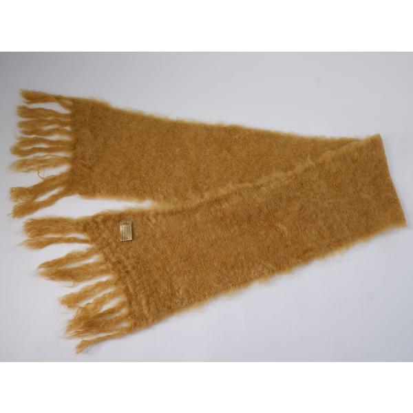 【ブランド】Adele's MOHAIRアデーレモヘア【アイテム】モヘア マフラー ストール 【サイズ】サイズ[-] タテ約145cmXヨコ約25cmXフリンジ約12cm【カラー】イエローベージュ【素材】モヘア・ウール【状態】A:目立った傷...