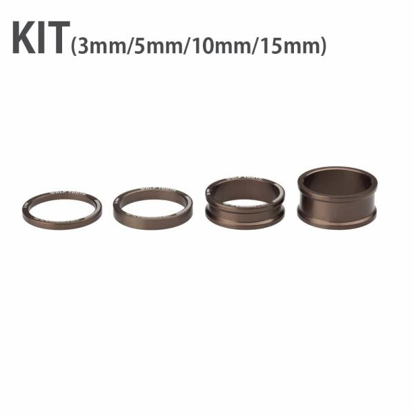 ■商品紹介・材質：6061-T6 aluminum・数量：3mm/5mm/10mm/15mm 各１ずつ・重量：3mm 2g / 5mm 3g / 10mm 5g / 15mm 7g※商品画像はイメージです。※ウルフトゥース製品は、予告なくロ...