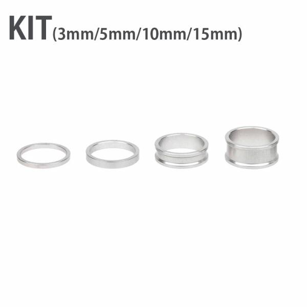 ■商品紹介・材質：6061-T6 aluminum・数量：3mm/5mm/10mm/15mm 各１ずつ・重量：3mm 2g / 5mm 3g / 10mm 5g / 15mm 7g※商品画像はイメージです。※ウルフトゥース製品は、予告なくロ...