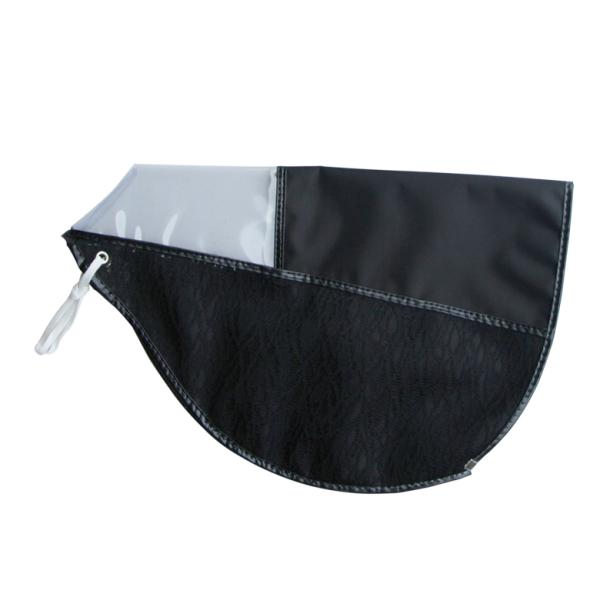 ■商品情報・上部には紫外線を通しにくい防水性のある生地を使用し、下部には風通しの良いレースを使用しています。・大きな透明窓(PVC)からパネルスイッチや変速表示を見ながら、ラクラク操作できます。・電動アシスト車に最近増えてきている液晶表示に...