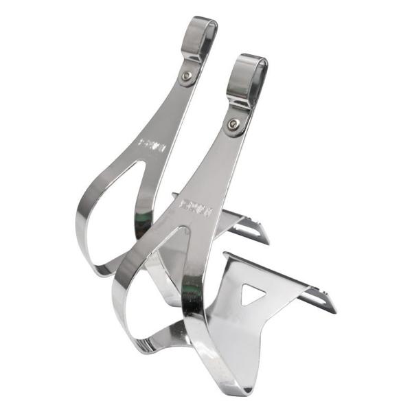 厚みのある靴に最適な深めの鉄製トゥクリップサイクリングシューズやレーサーシューズではなく、スニーカーなど一般的な靴で使用するのに最適なトゥクリップ通常のトゥクリップに比べ、靴の入る厚みを深くとっています。仕様/規格●鉄製、クロムメッキ●深型...