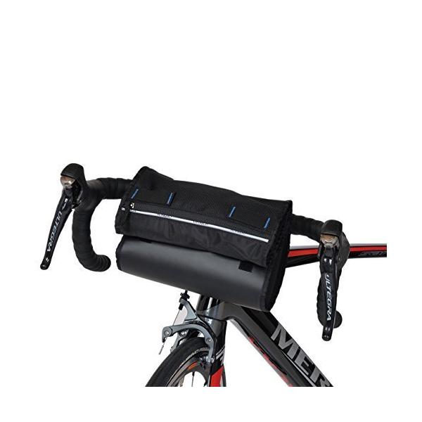 ■ハンドルバーにマジックテープで付けるタイプのフロントバック。■乗車側からもバッグにアクセスできるようにバッグを2つに分割しています。■跳ね上がり防止のため、ワイヤーにもマジックテープで固定。■材質：ナイロン、420デニール、PVC他■サイ...