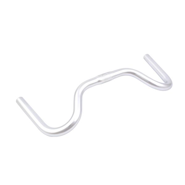 ■商品情報・80年代を醸し出すセミドロップタイプバー。・逆さにすればプロムナードとしても使用できます。・材質：アルミ合金・ハンドル幅：435mm・クランプ径：25.4mm・バー径：22.2mm・ライズ：50mm・リーチ：80mm・ニギリ角度...