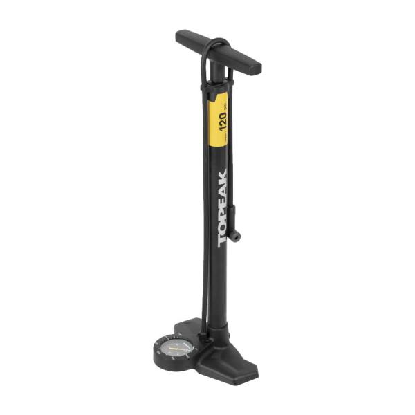 ■商品紹介・仏式と米式に対応するスマートヘッド・ベースマウントの最大 120psi まで測れる 3.5" 大型ダイヤル ゲージ付　(英式バルブの空気圧測定はできません。)・最大 120psi まで充填可能・1ストロークの空気量 : 498c...