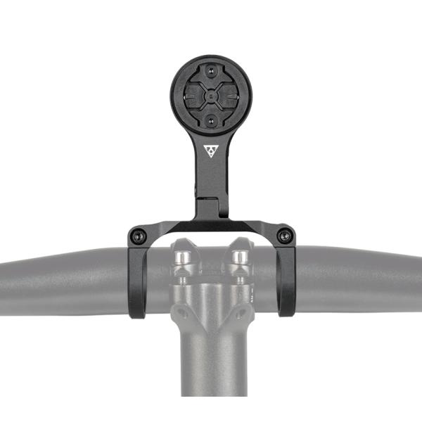 ■商品紹介・下部にトピーク製フロントライトやアクションカメラなどを取り付けられる、切削アルミ合金を使用したサイクルコンピューター マウント・#6061-T6 切削アルミ合金/エンジニアリンググレード ポリマー・取付可能径 : Φ25.4〜3...