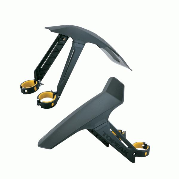 ■商品説明ロングトラベルのフォークで特に有効なフォークレッグに装着する26"MTB用フロントフェンダーとクイックリリースクランプで脱着が容易なリアフェンダー。破損しにくい2種類のインジェクション成型プラスチック。裏側は汚れの付きにくいハイポ...
