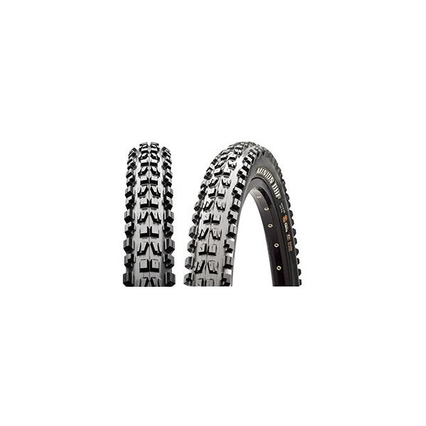 フロント用ダウンヒルタイヤ“ミニオン DHF”。縦方向に並べられたブロックが直進安定性とハンドリングの良さをもたらし、台形にカットされたブロックの走行面は転がりの軽さに貢献します。■商品情報・3C マックス テラ コンパウンド・60TPI ...