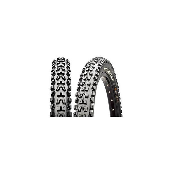 フロント用ダウンヒルタイヤ“ミニオン DHF”。縦方向に並べられたブロックが直進安定性とハンドリングの良さをもたらし、台形にカットされたブロックの走行面は転がりの軽さに貢献します。■商品情報・3C マックス グリップ コンパウンド・60TP...