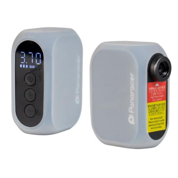 ・電動ポンプ P-PUMP PRO(ディスプレイ付き)・本体サイズ：70×56×31mm（P-PUMPと同サイズ）・重量：140g（シリコンケース含む）・性能：25C（リム内幅17mm）0-600kPa 満充電時 約60秒で充填 最大3本分...