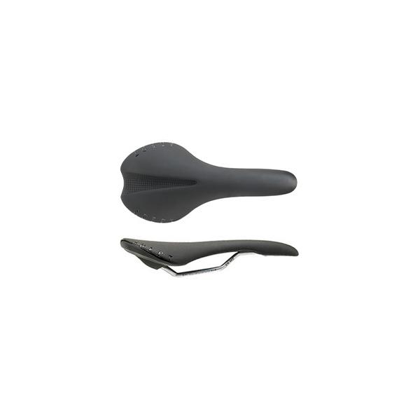 ■商品説明抵抗の少ないスムーズなカバーを採用した、ロードバイク、クロスバイクなどに合わせやすいレーシーなルックスのサドル。シャープなフォルムに、シンプルで洗練されたデザインが施されています。・PU レザー・Φ7mm クロモリ中空レール・サイ...