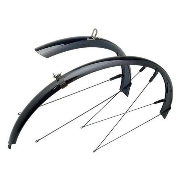 ■商品説明・700×32Cまでのタイヤに対応した、ダボ留めタイプの樹脂製前後フルフェンダーセット。・ 素材：レジン ・幅：41mm ・フロント長：640mm ・リア長：1125mm ・重量：フロント125g、リア215g ※商品のカラー・サ...