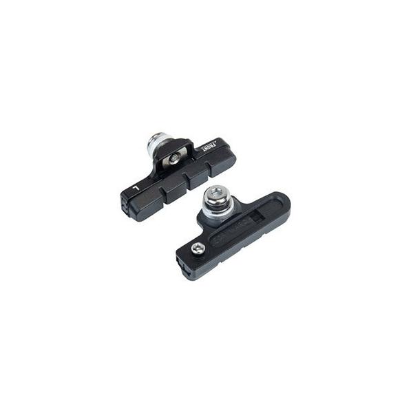 ショートアーチのキャリパーブレーキをロングアーチとして使用できる10mm オフセットされたブレーキシュー。■商品情報・アルミ合金切削 パッド ホルダー・カートリッジ タイプ・55mm 幅・シマノ BR-9000 系用取付孔に対応・オフセット...