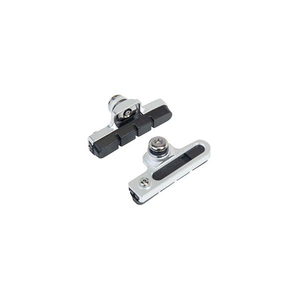 ショートアーチのキャリパーブレーキをロングアーチとして使用できる10mm オフセットされたブレーキシュー。■商品情報・アルミ合金切削 パッド ホルダー・カートリッジ タイプ・55mm 幅・シマノ BR-9000 系用取付孔に対応・オフセット...