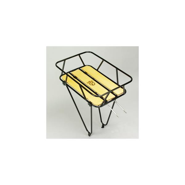 KCL-1R キングリアキャリア (リア) 枠付き米国西海岸発のネオレトロデザイン スチールパイプ製・黒粉体塗装・26"-700C向け(Jr.除く)●King Carrierの使いやすさを後荷台にしました●キングキャリアと同じサイズの容積重...