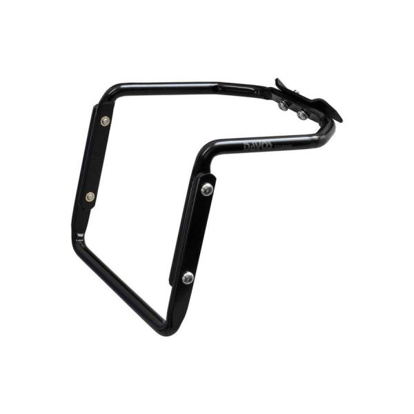 ■商品紹介・大型サドルバッグが左右に揺れるのを防ぐバックサポート。・ミノウラ「SBS-250」にバックが垂れ下がらないようにサポートするホルダーを追加したDAVOSオリジナルセット。・大型サドルバックの垂れ下がりを、ホルダーを付けることによ...