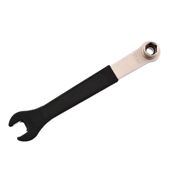 ■商品情報・NOGUCHI ノグチ 自転車工具・YC-161 ペダル&amp;ボックスレンチ・ペダルレンチにボックスレンチ(14mm/15mm)が組み合わされています。