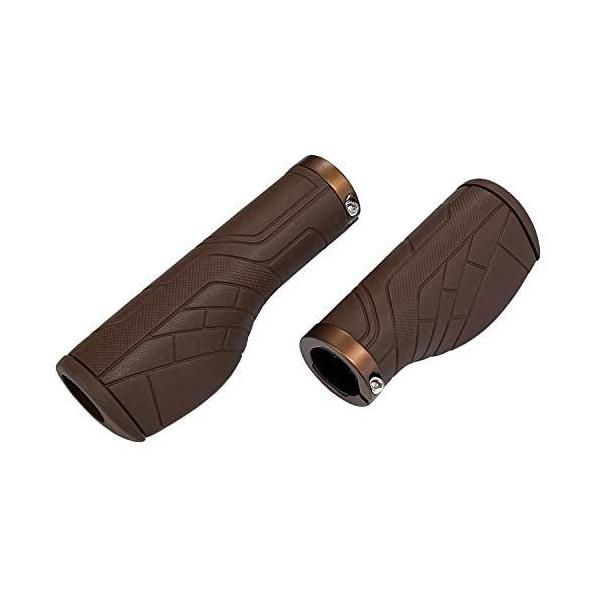 手のひらを広く支えることでロングライドをサポート。ハンドル径22.2mm：長さ-左128mm、右95mmグリップ外径30mm、最大値50mm