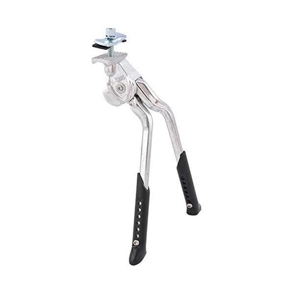 クロスバイクなどのスポーツモデルにセンタースタンドして使用できるダブルレッグスタンド。折り畳むと車体脇に収まるスタイリッシュなデザインも人気です。レッグ(脚)の部分はボルト1本で高さの調節ができ24インチから28インチの車両まで対応可能です...