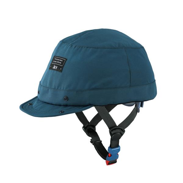 ■商品紹介「かぶる」から「着る」へ。ヘルメットのイメージを一新する新たな帽子タイプ『JOLY（ジョリー）』・子どもサイズでは初の帽子タイプヘルメット。・軽量で首への負担が少ないソフトシェル。・インモールド設計によりヘルメットとシェルが一体化...