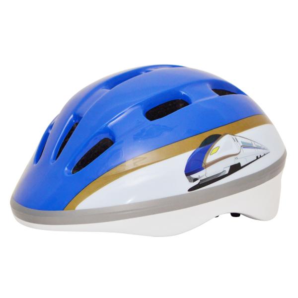 ■商品情報 ・お子様に人気の新幹線をモチーフにしたヘルメット・お子様の首への負担を軽減する軽量設計・後頭部のダイヤルを回すだけで頭の大きさに合わせることが可能・表面：ポリ塩化ビニル・内部：発泡ポリスチレン・中パッド：ナイロン・サイズ：約50...