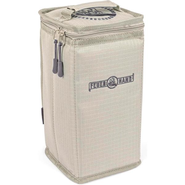 フュアハンドランタン専用ケース。蓋の内側には予備の芯やマッチなどをしまえる収納スペースがあります。●素材・材質:ポリエステル●サイズ:29×15×15cm●商品重量:286g