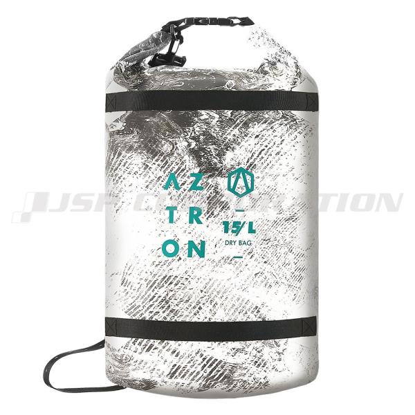 ■サイズ：30×57×15cm■容量：15L■重量：450g■素材：ターポリン（防水）●強化PVC(ターポリン)素材、ロールアップ式のバックル仕様で水の侵入を防いでくれるドライバッグです。●長さ調節の出来るストラップで、ショルダーバッグ・ハ...