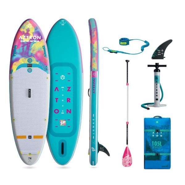 ■長さ：363cm■幅：81cm■厚み：15cm■容積：320L■重量：9.6kg■メーカー推奨体重：112kg以下■制限体重：155kgまで■最大圧力：15psi■セット内容：SUP本体、ポンプ、バッグ、フィン、パドル、リーシュコード※セ...