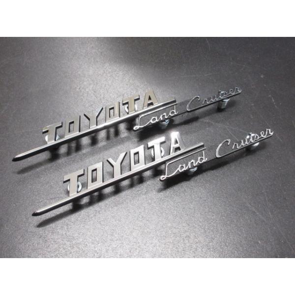 純正 未使用 ランドクルーザー FJ40 FJ41 FJ45 BJ40 用 エンブレム 左右セット です。適合詳細は画像から判断ください。左右セットです。純正 新品です。※初期不良に限り返品をお受けいたします。