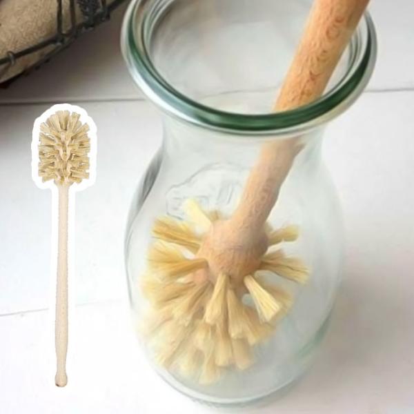 ドイツの老舗ブラシメーカー、Redecker(レデッカー)社製のミルクボトルブラシ柔らかい素材で、哺乳瓶や少し手を入れにくいボトルなどを洗うのに最適です。ギュッといれてくるくる〜。持ち手の部分が木製で温かいのも良いですね♪size：W6×D...