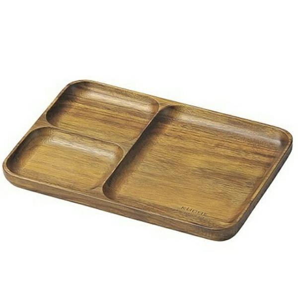 アカシアの木の柔らかで深みのある色合いが食事を美味しくしてくれます。三分割されているので、パン、サラダ、フルーツなど１プレートで対応できるのも◎size：26×18×2H素材：アカシアの木※電子レンジ、食器洗い乾燥機使用不可。made in...