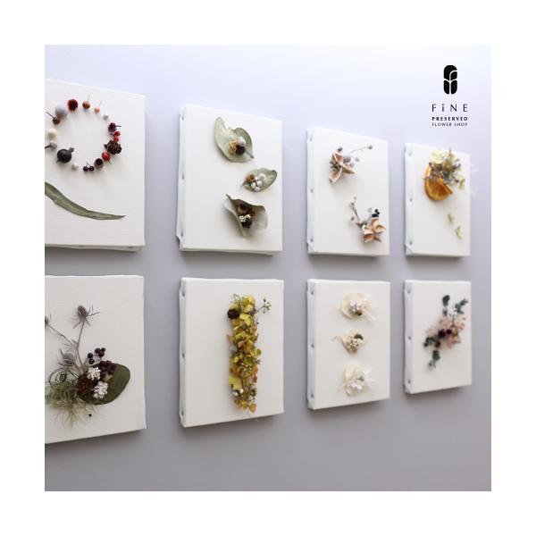 ナチュラルなドライフラワー&amp;プリザーブドフラワーを使ったブロカントシリーズ。旬の花材を使った、数量限定商品となります。ドライフラワーを使ったキャンバスアート作品サイズ　F0　180×140mm　厚み18mm花材：アジサイ、ペッパーベ...