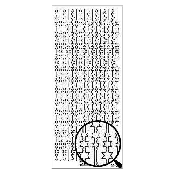 ☆寸法：100mmｘ230mm☆シルバー☆非常に細かくカットされたシール。作品の装飾に最適。シールなので簡単に貼れます。アウトラインやコーナー使用・フレーム等いろいろ組み合わせて楽しめます。☆スターフォームのアウトラインステッカーは、シルバ...