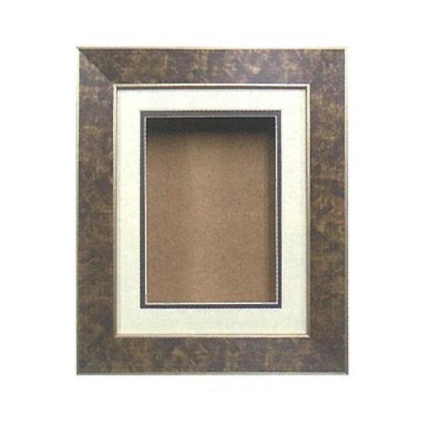 ☆額内寸法：w233mm×h182mm☆Wマット窓寸法：169mm×118mm☆サイズ：5×7用☆カラー：ブラウン☆ガラス板、三角金具、ひも付き