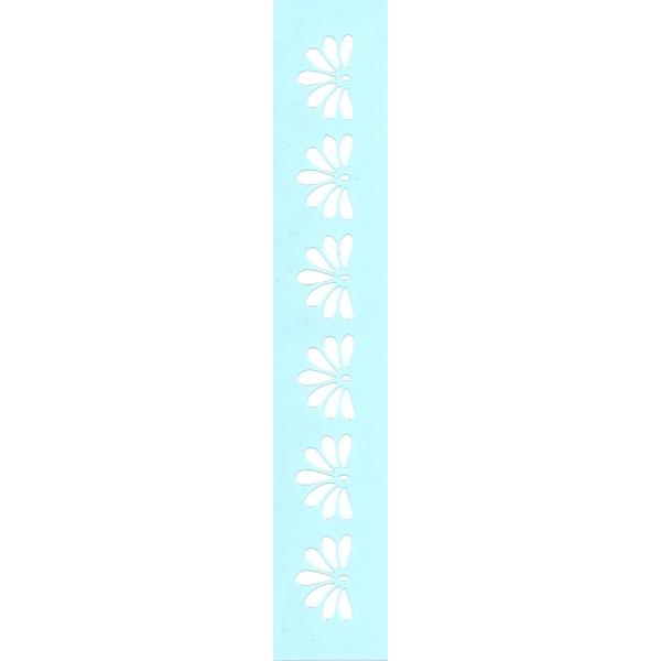 ☆ステンシル部分：横174mm×16mm<BR>☆１っのサイズ：横26mm×縦16mm☆0,2mm厚ですので、曲面でも使用できます。☆ペーパーではないので、拭いて何回も使用出来ます。☆使用後はすぐの絵具をふき取ってください。☆半...