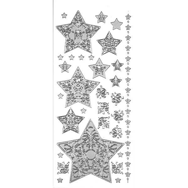 シートサイズ：10ｘ22.9cm☆ノーマルタイプHOTP1844 シルバー☆非常に細かくカットされたシール。作品の装飾に最適。シールなので簡単に貼れます。繊細な作りなので、抜きの部分を使っても綺麗。☆デザインを判り易くするため、まわりを剥が...