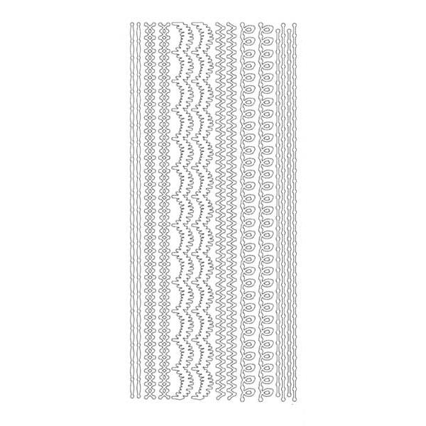 シートサイズ：10ｘ22.9cm☆ノーマルタイプHOTP2123 ホワイト☆非常に細かくカットされたシール。作品の装飾に最適。シールなので簡単に貼れます。繊細な作りなので、抜きの部分を使っても綺麗。☆デザインを判り易くするため、まわりを剥が...