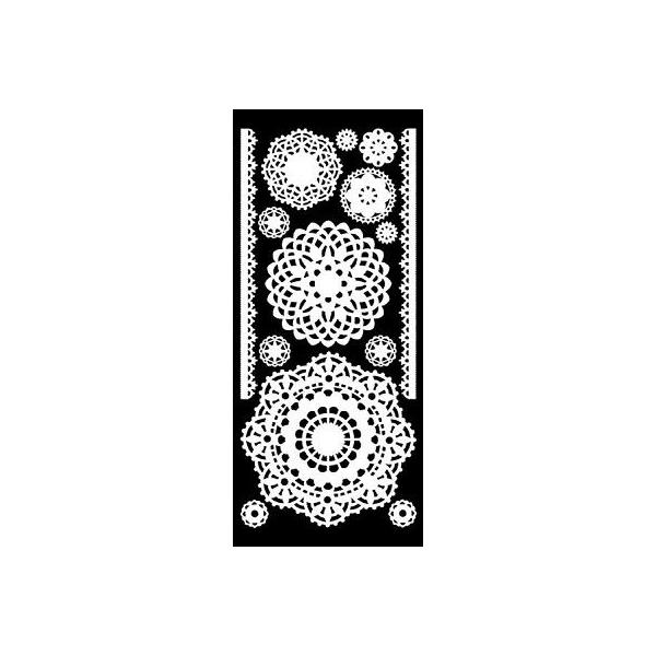 シートサイズ：10ｘ22.9cm☆ノーマルタイプ HOTP2417ホワイト☆非常に細かくカットされたシール。作品の装飾に最適。シールなので簡単に貼れます。繊細な作りなので、抜きの部分を使っても綺麗。☆デザインを判り易くするため、まわりを剥が...