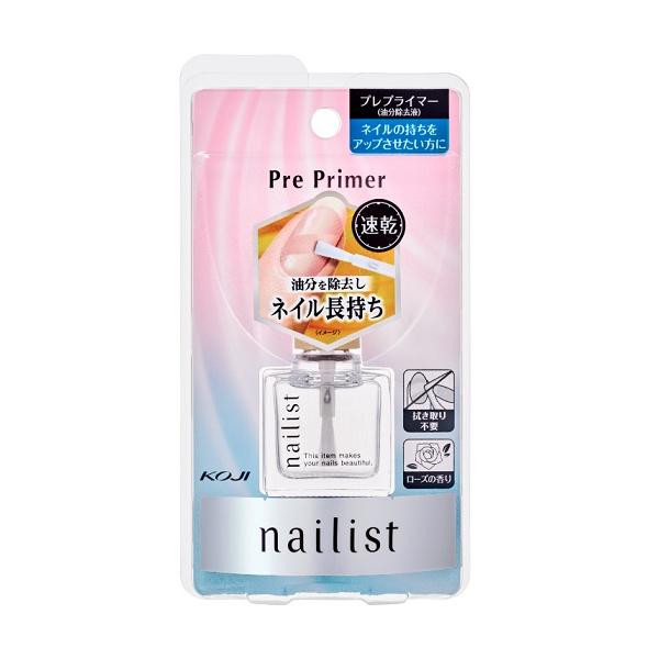 ネイルカラーやジェルネイルの下準備に。爪表面の油分を取り除き、ネイルの密着がアップするプレプライマー。●拭き取り不要●刷毛タイプ●ローズの香り10ml