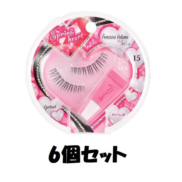 【フェミニンボリューム】長さのある、ほどよい束感の毛束で長さと適度なボリュームを与え、フェミニンな印象。〈透明ベース〉[内容量] (つけまつげ1組/専用接着剤1個)×6個セット