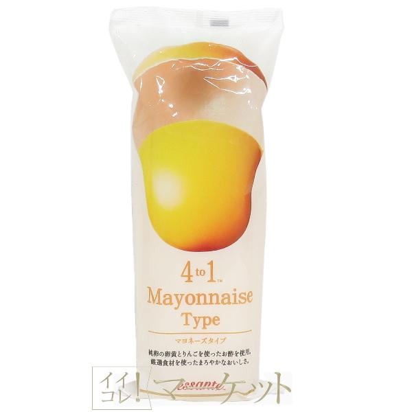 ■商品詳細：4 to１の脂肪酸バランスオイルを使用エサンテ ４ to １ 脂肪酸バランスオイルが主原料のマヨネーズタイプ。純卵の卵黄のみ使用。りんごを使ったお酢が入ってまろやかな酸味に仕上がり、お子様でも食べやすいおいしさです。■名称：半固...