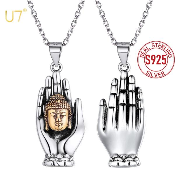 本商品は海外からの発送となり到着までに2週間程度を頂戴します。予めご了承くださいませ。商品名真鍮 Abhaya MuDra ハンド ジェスチャー 925 スターリング シルバー ブッダ 仏 仏教 ヘッド ペンダント ネックレス 18インチ ...
