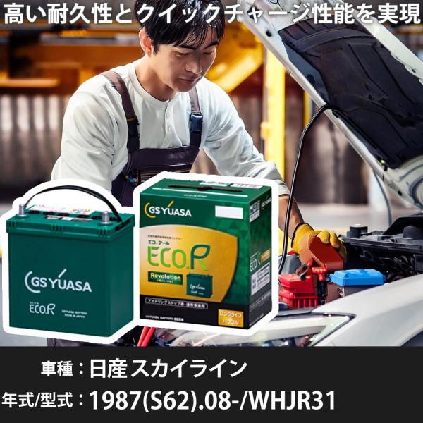 日産 スカイライン 【年式型式】1987(S62).08-/WHJR31 【仕様】2000cc/MT/寒冷地 適合参考 GSユアサ ERシリーズ ER-N-75R/75B24R