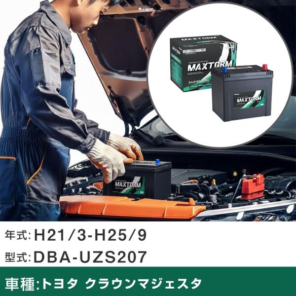 トヨタ クラウンマジェスタ 【年式型式】H21/3-H25/9 DBA-UZS207 【仕様】4300cc/4WD/充電制御車/寒冷地仕様車 適合参考  MAXTORM SMF(シールド) SMF90D26L