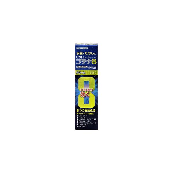「ビタトレール ブテナ８クリーム」は８つの有効成分が水虫のつらい諸症状を鎮め、１日１回の使用でよく効きます。 ブテナ８クリームは「ジュクジュク」した水虫におすすめです。効能・効果みずむし、いんきんたむし、ぜにたむし